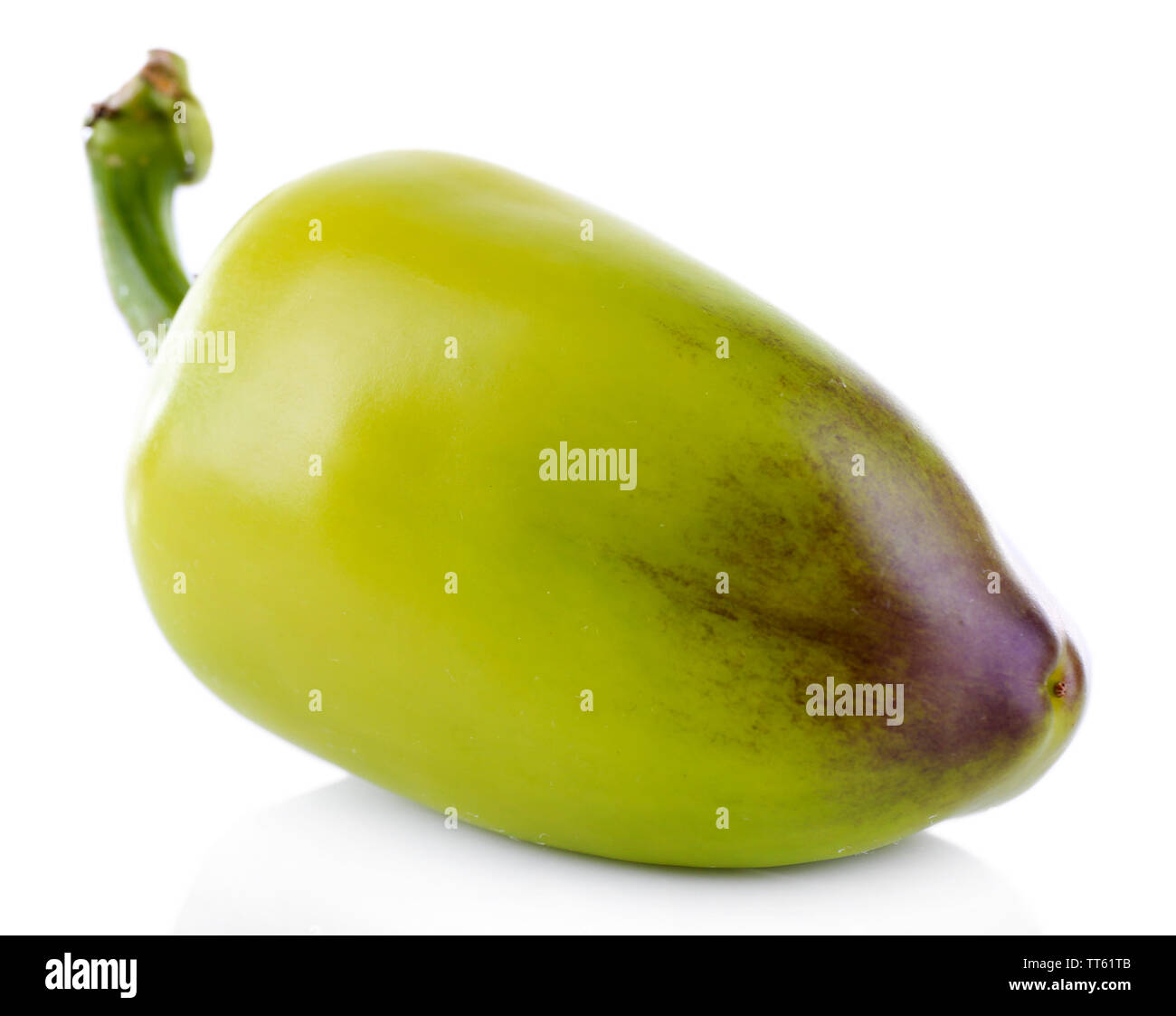 Green pepper isolated on white Stock Photo - Alamy