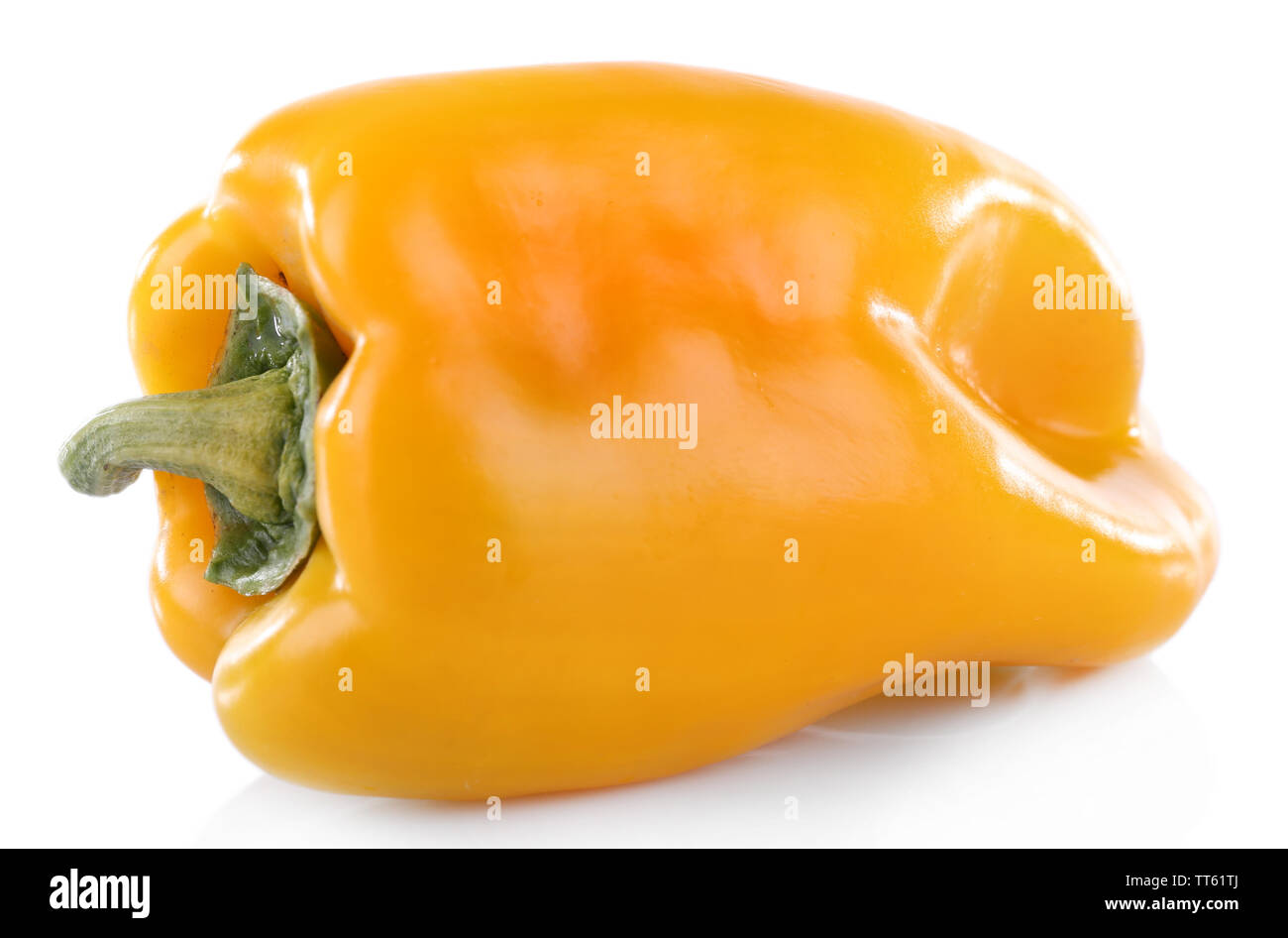Yellow pepper isolated on white Stock Photo - Alamy