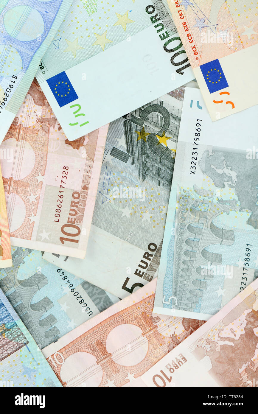 Euro banknotes close-up background Stock Photo - Alamy