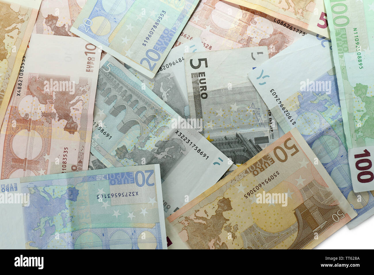 Euro banknotes close-up background Stock Photo - Alamy