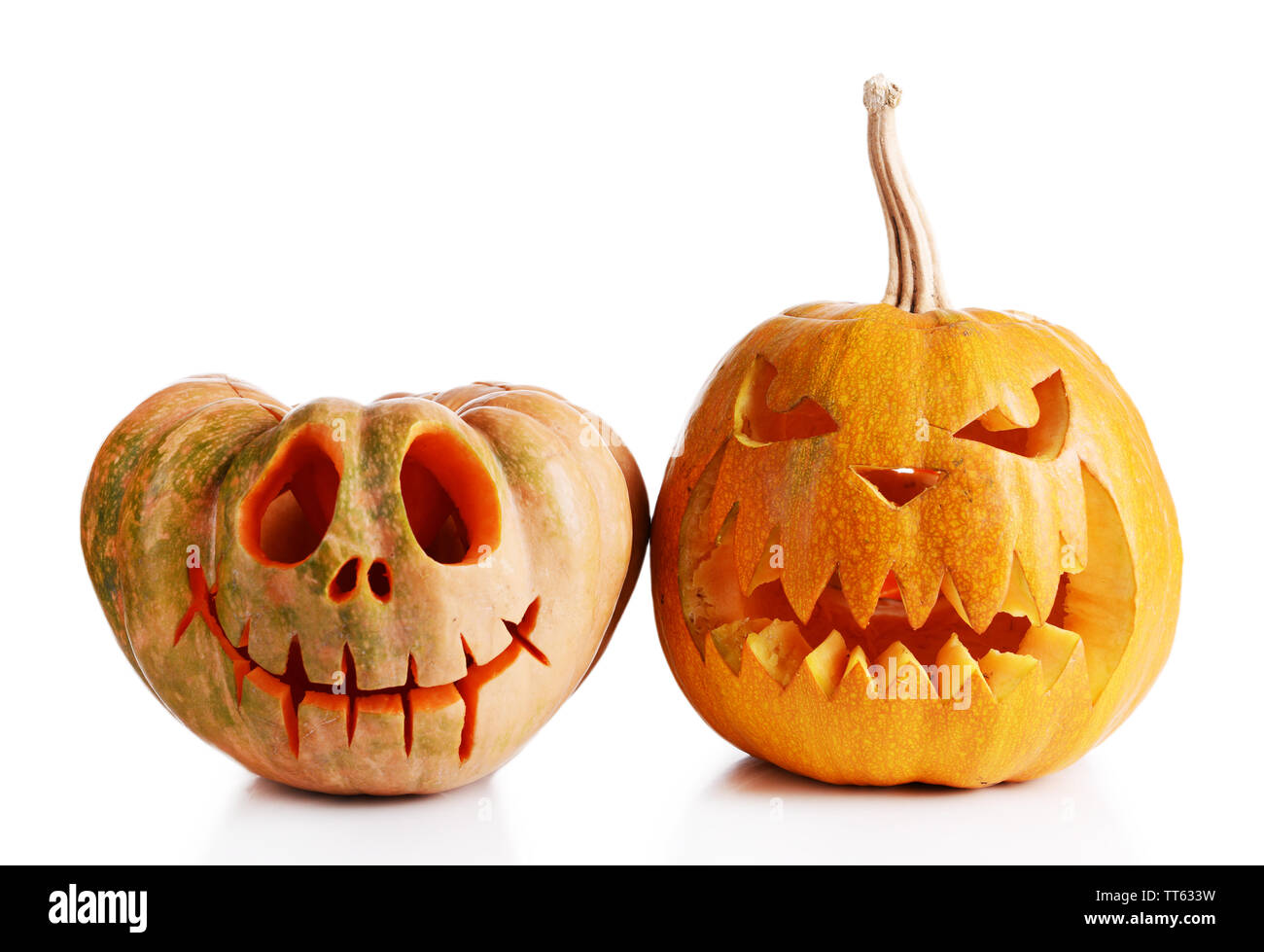 Evil carved pumpkin concept Cut Out Stock Images & Pictures - Alamy