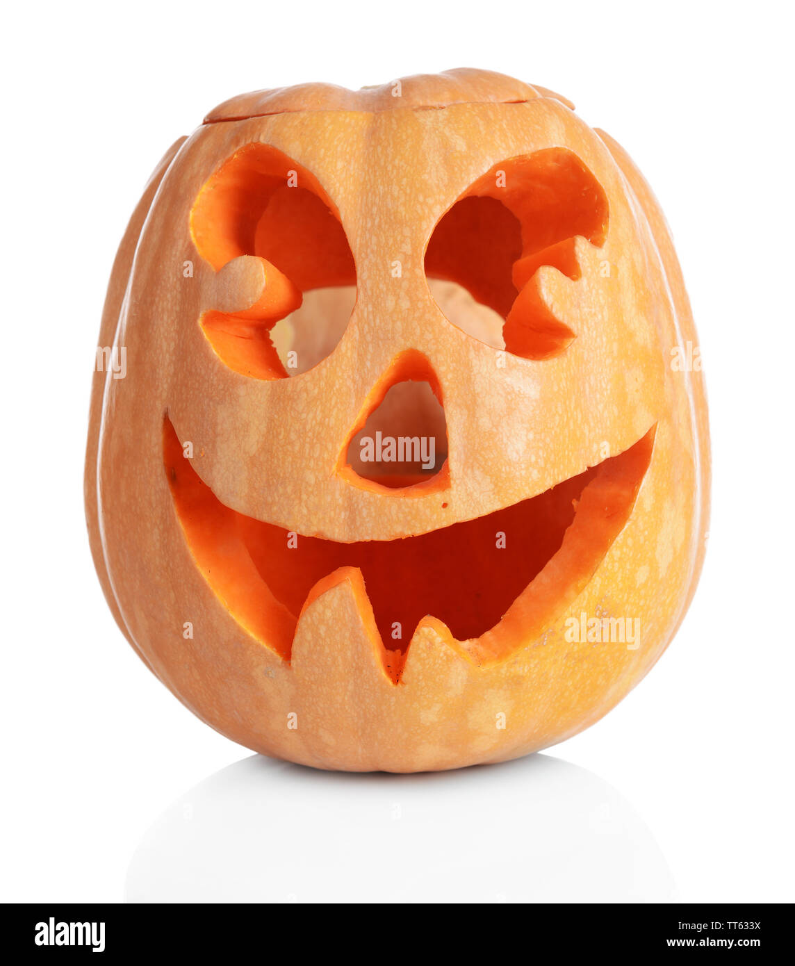Halloween pumpkin isolated on white Stock Photo - Alamy