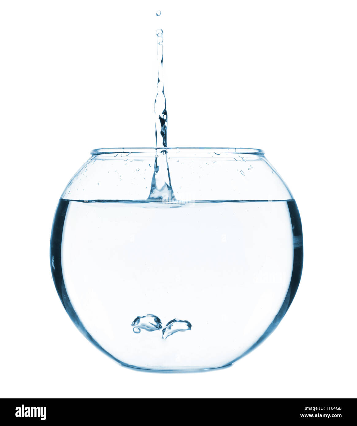 Fish bowl isolated on white Stock Photo - Alamy