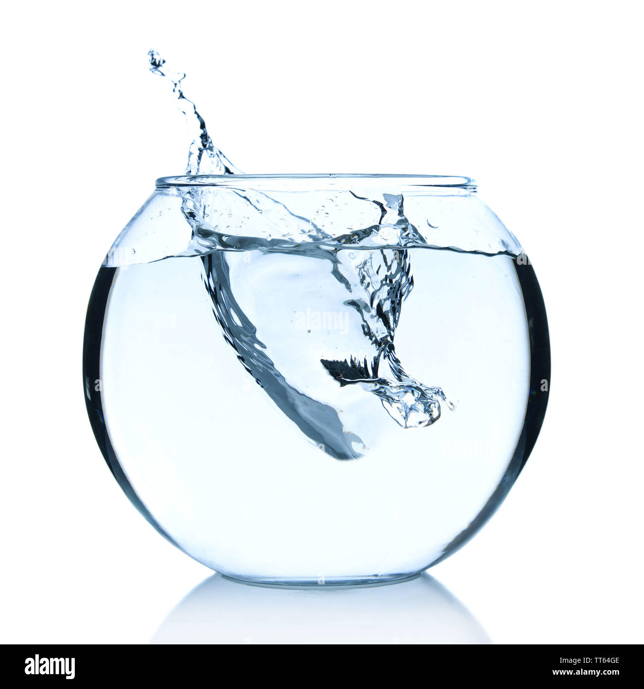 Fish bowl isolated on white Stock Photo - Alamy