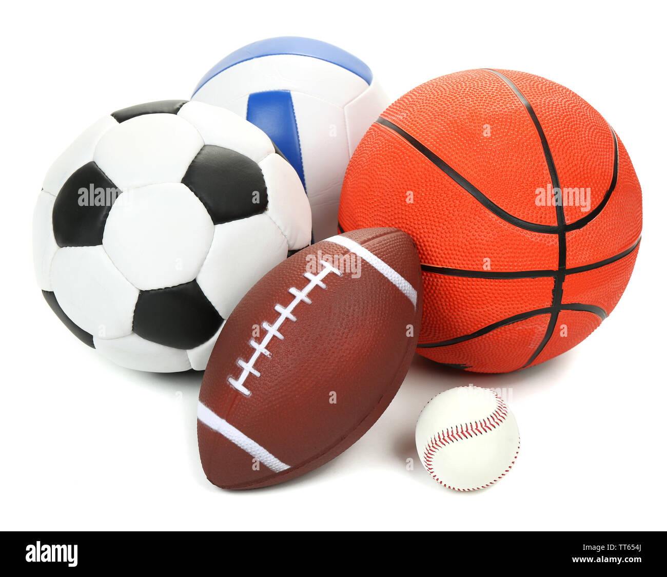 Set different sports balls Cut Out Stock Images & Pictures - Alamy