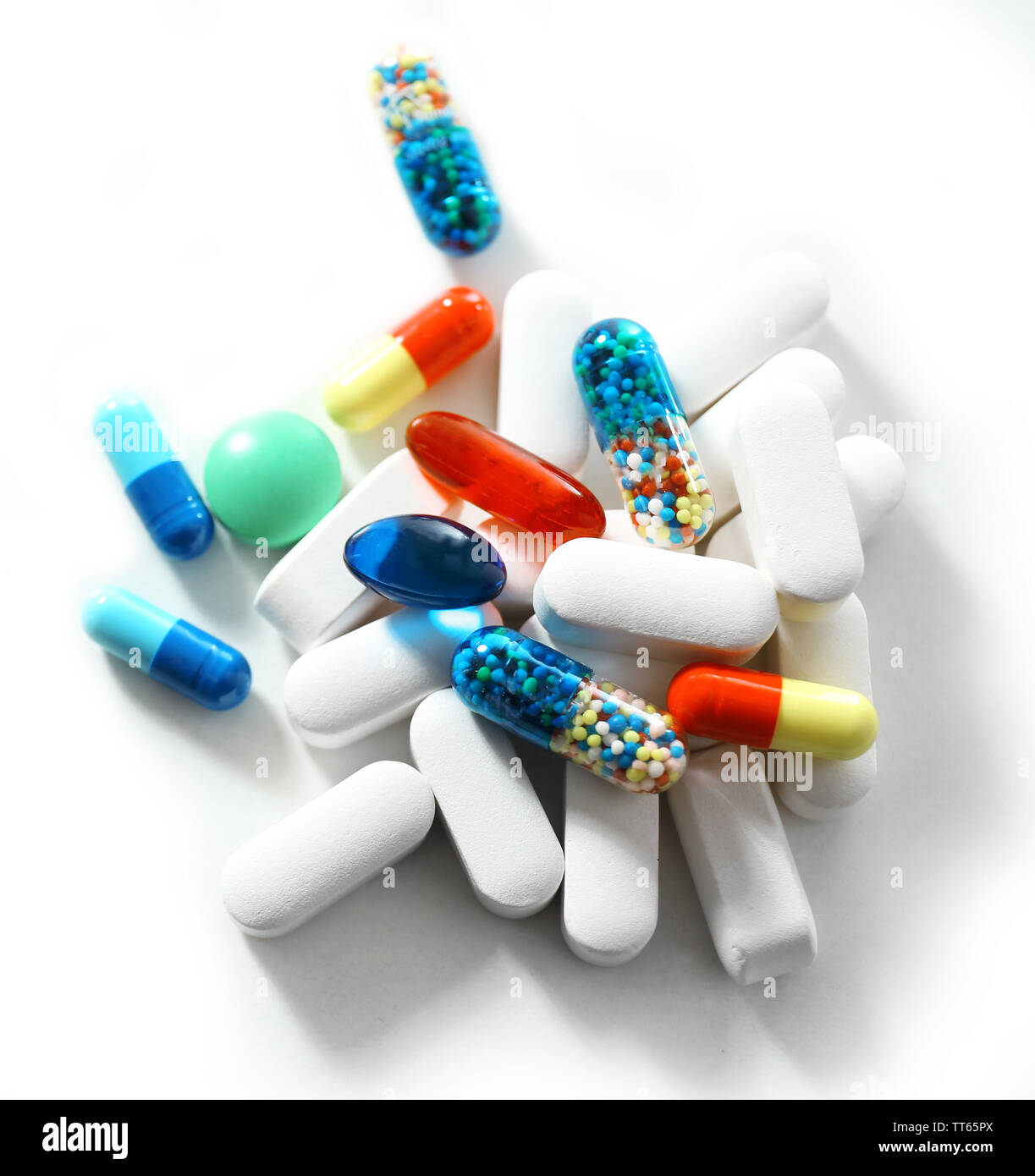 Pile of pills, close-up Stock Photo - Alamy