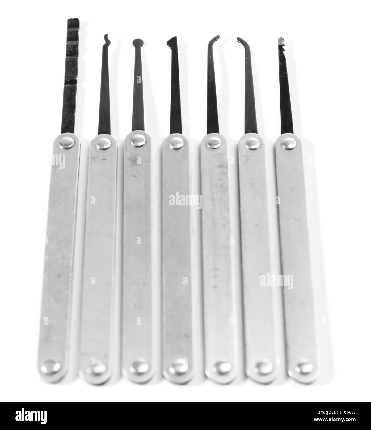 Lock picks isolated on white Stock Photo - Alamy
