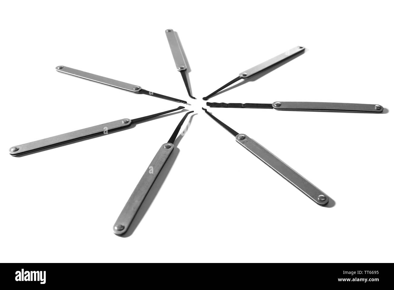 Lock picks isolated on white Stock Photo - Alamy