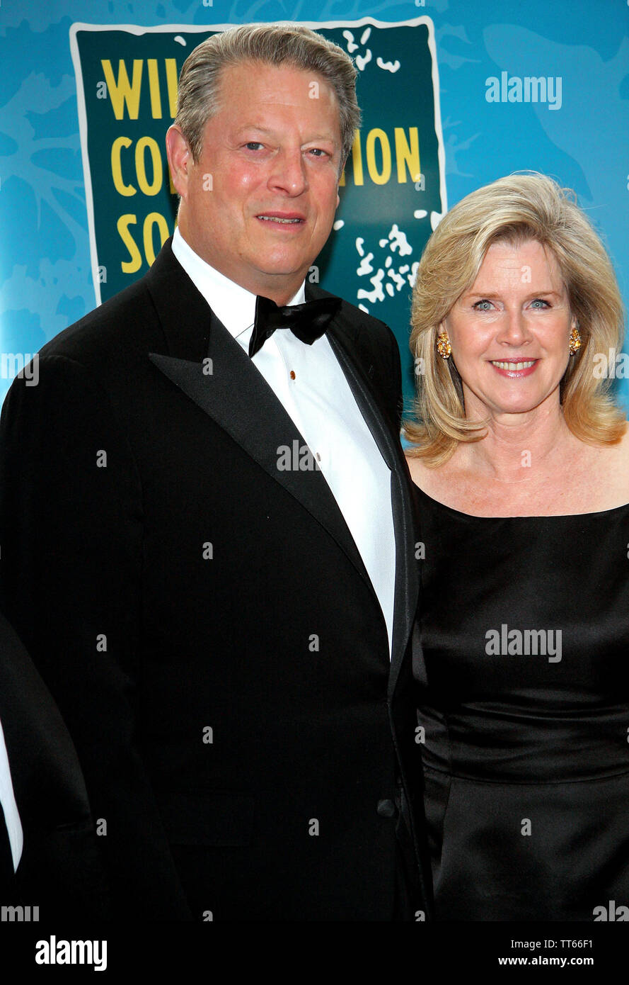 New York, USA. 3 June, 2008. Al Gore, Tipper Gore at the Wildlife ...