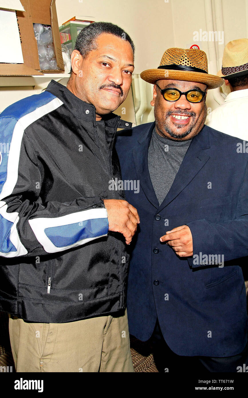 New York, USA. 25 May, 2008. Lawrence Fishburne, Stew at the meet and ...