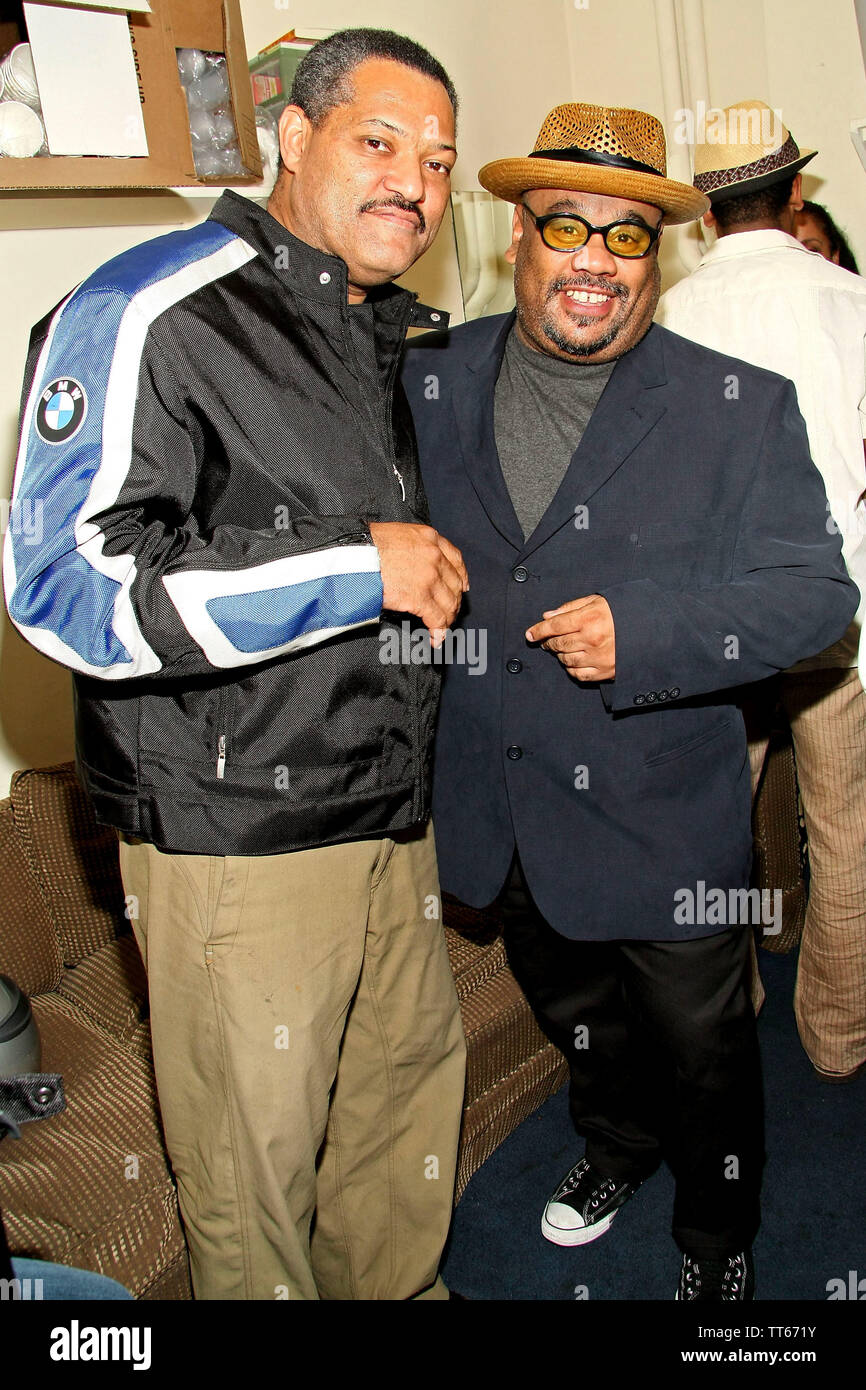 New York, USA. 25 May, 2008. Lawrence Fishburne, Stew at the meet and ...