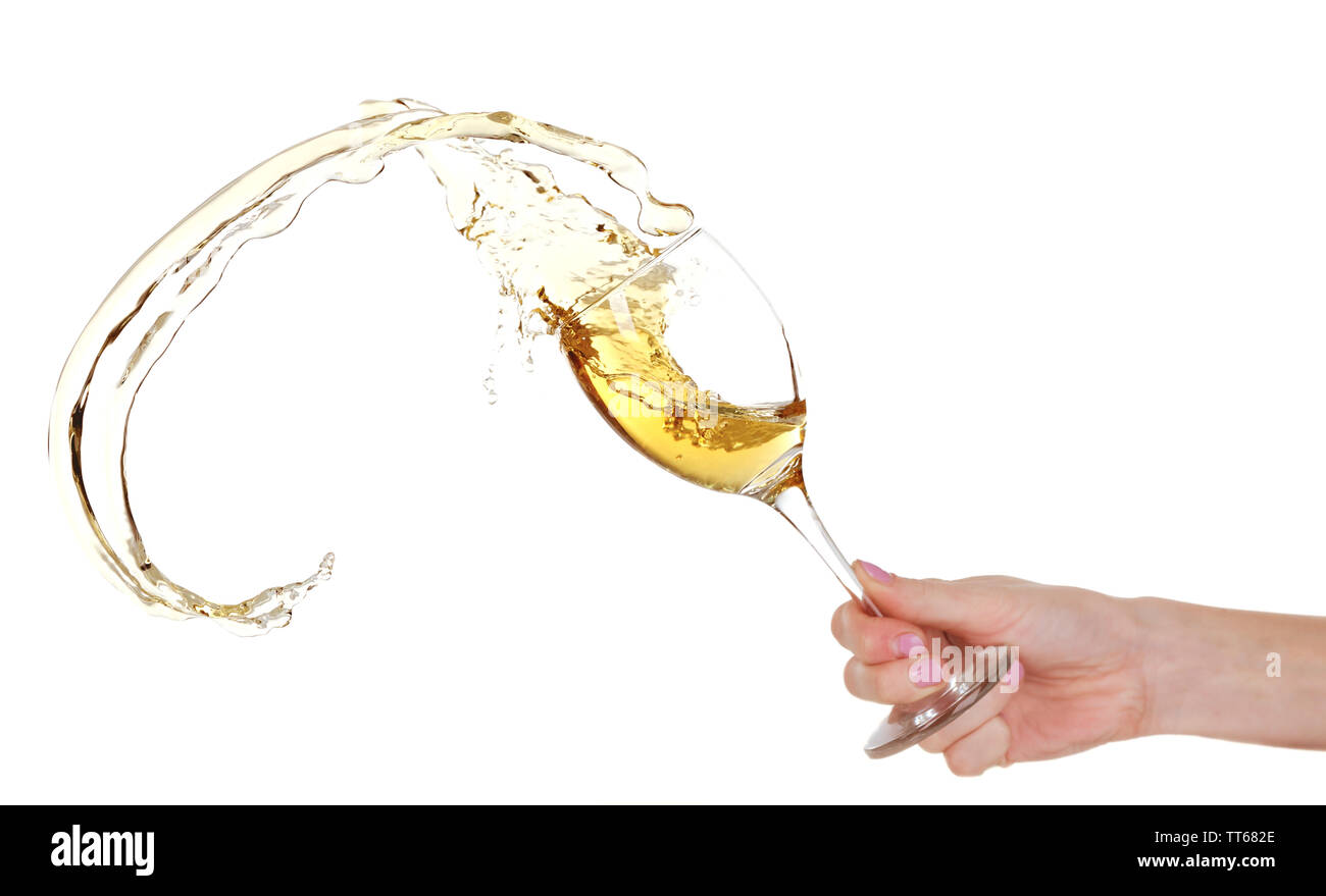 Splash of wine isolated on white Stock Photo - Alamy