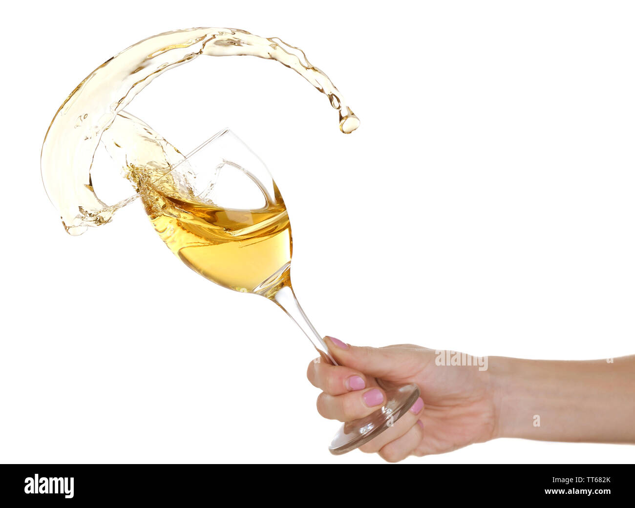 Splash of wine isolated on white Stock Photo - Alamy
