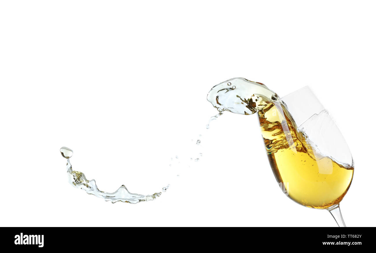 Splash of wine isolated on white Stock Photo - Alamy