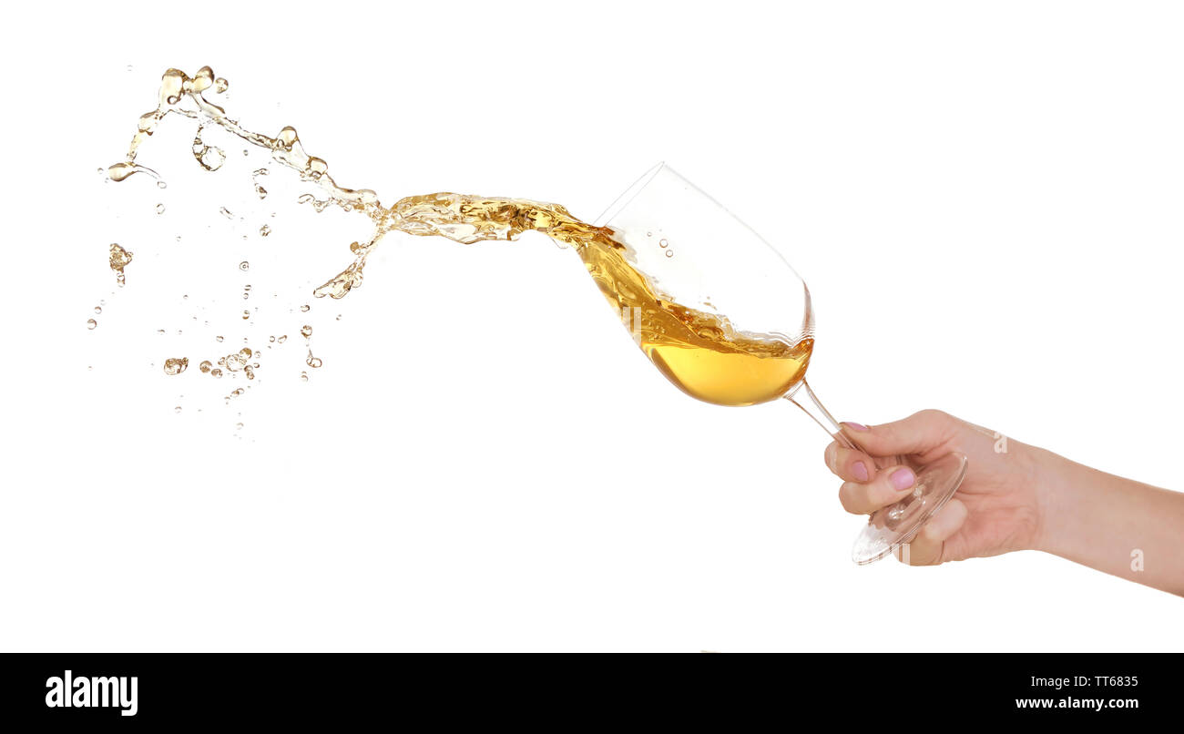 Splash of wine isolated on white Stock Photo - Alamy