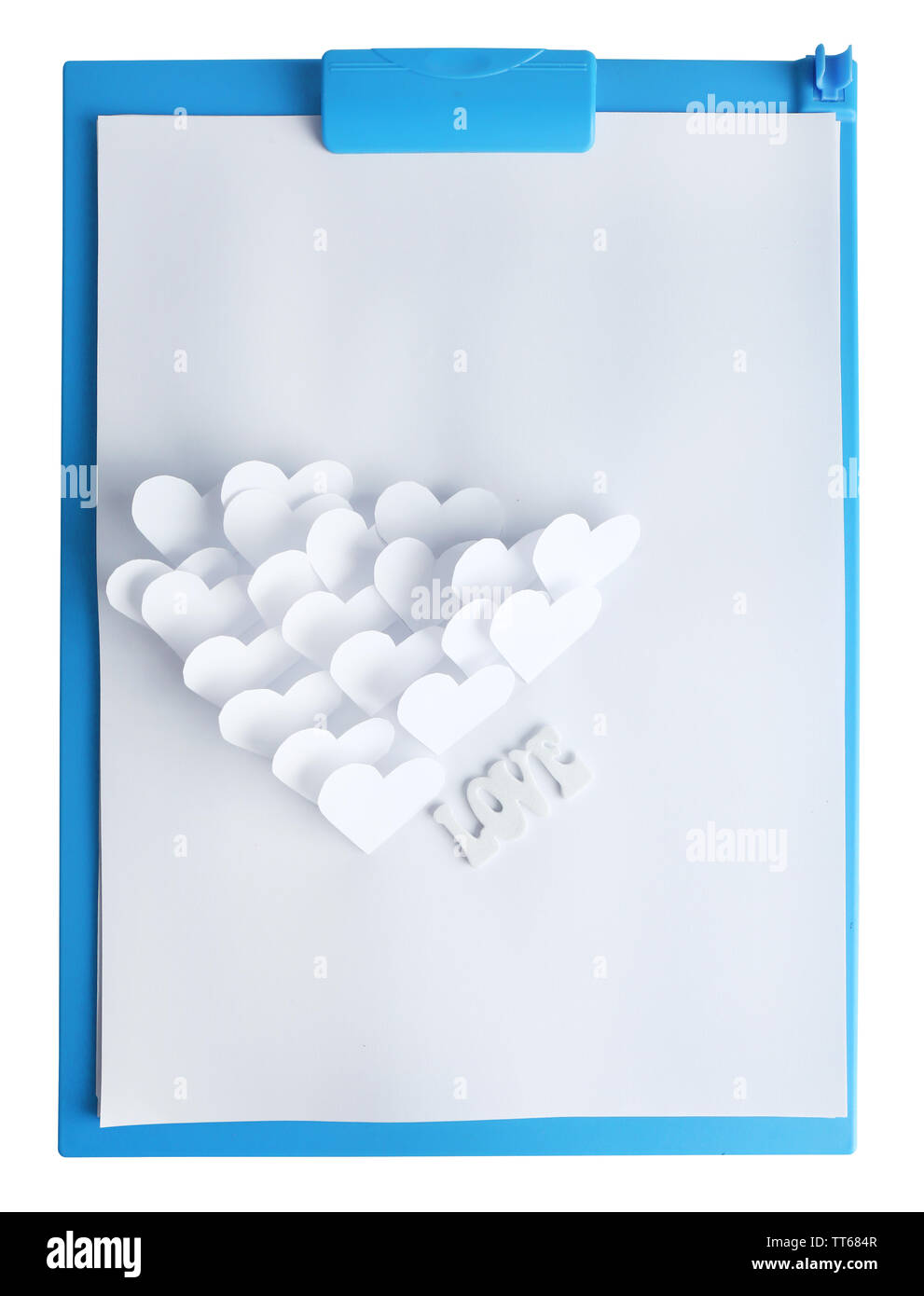Beautiful applique paper with hearts Stock Photo - Alamy