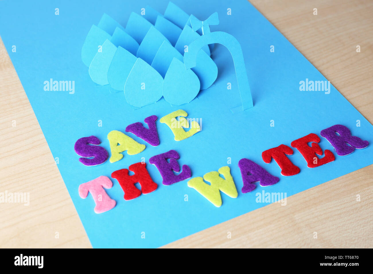 Concept of water conservation cut paper Stock Photo - Alamy