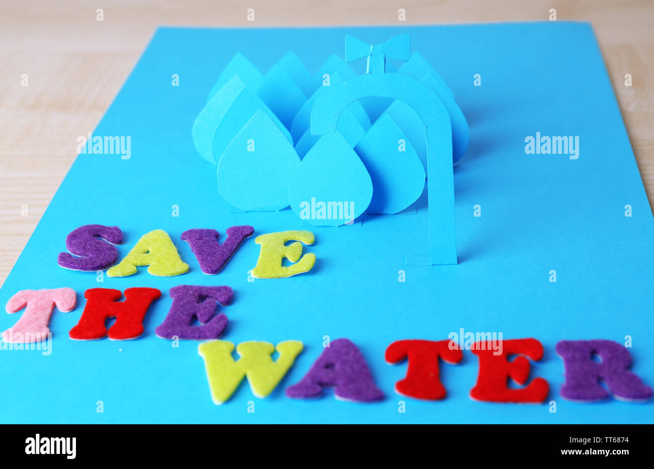 Concept of water conservation cut paper Stock Photo - Alamy