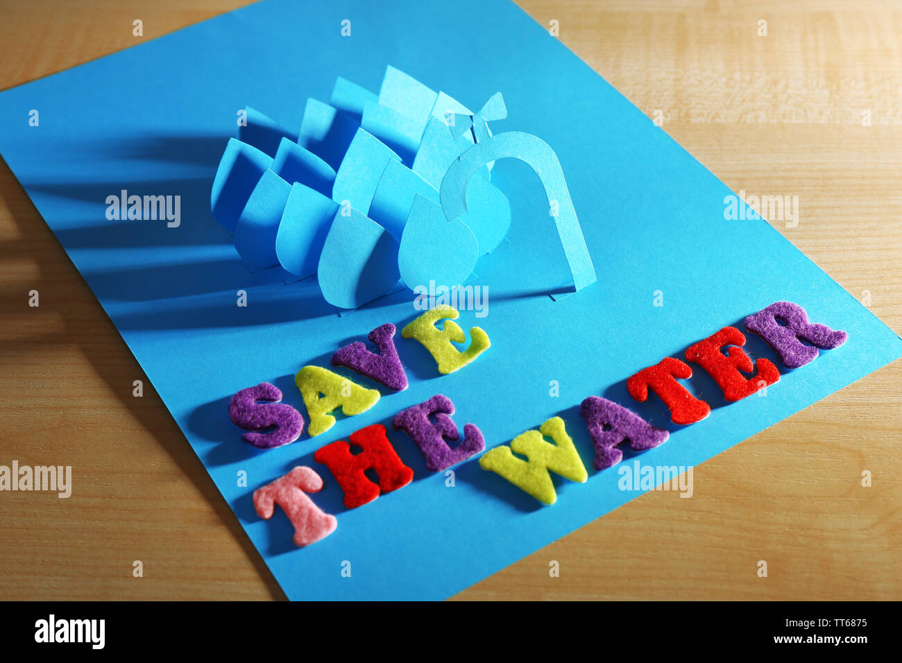Concept of water conservation cut paper Stock Photo - Alamy