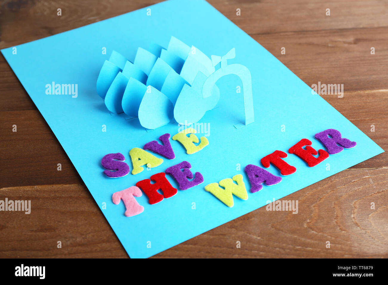 Concept of water conservation cut paper Stock Photo - Alamy