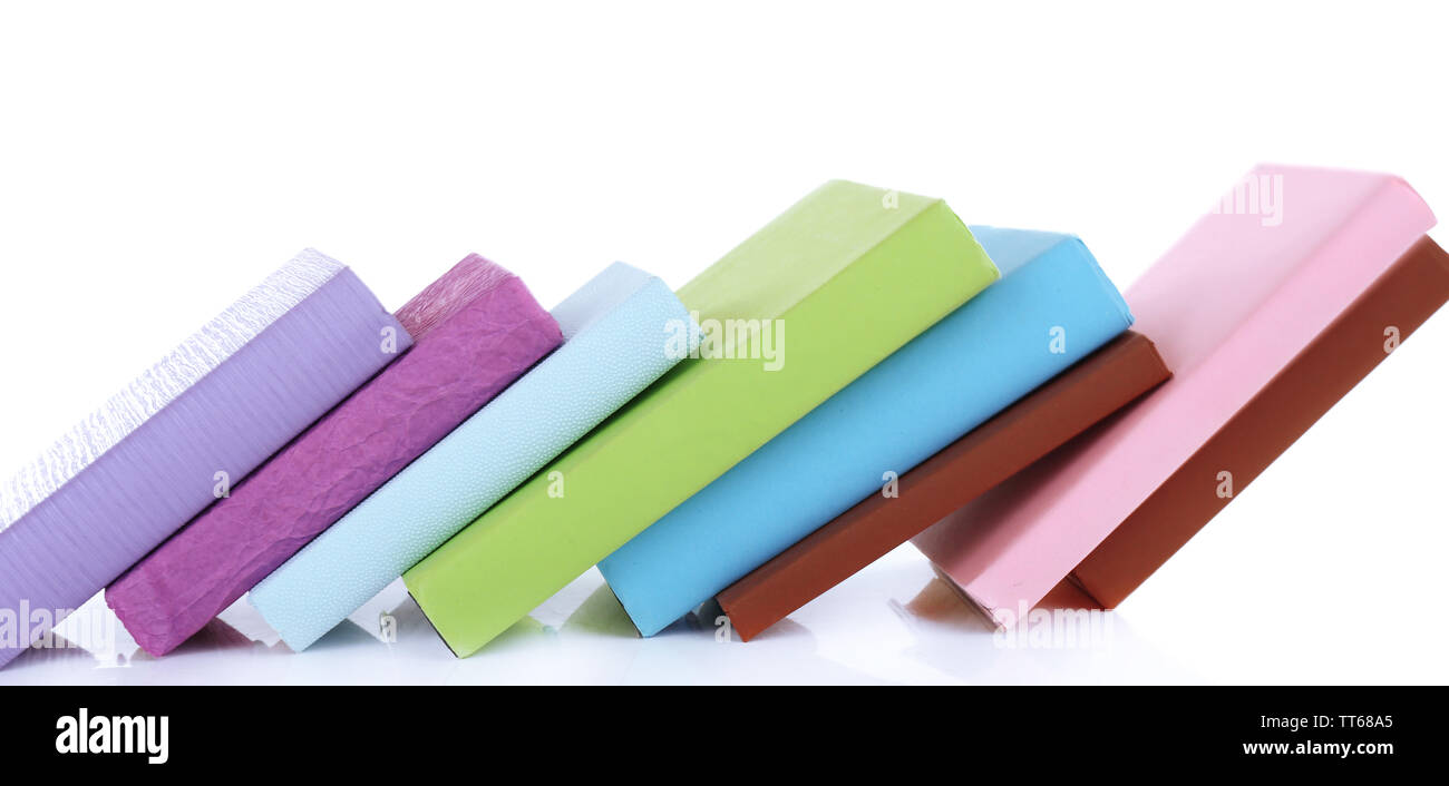 Falling books isolated on white Stock Photo - Alamy