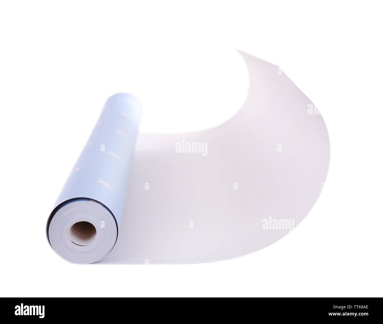 Roll wallpaper isolated on white Stock Photo - Alamy