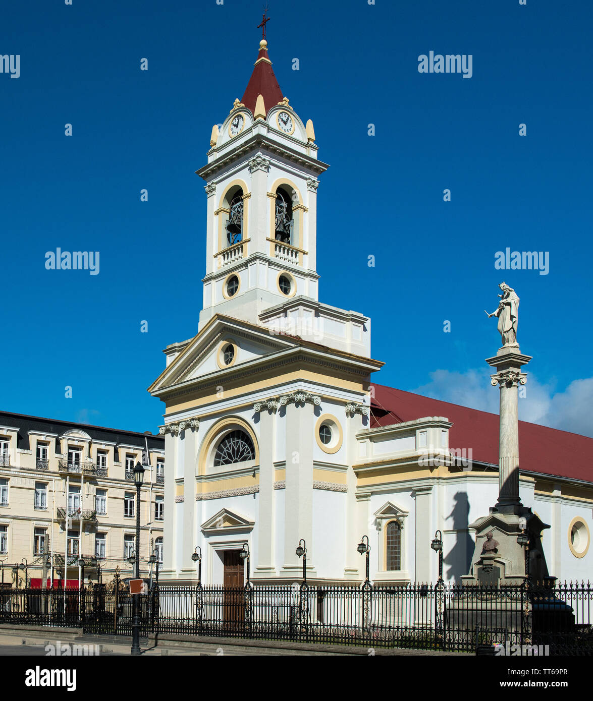The Sacred Heart Cathedral also called Punta Arenas Cathedral, Plaza de ...