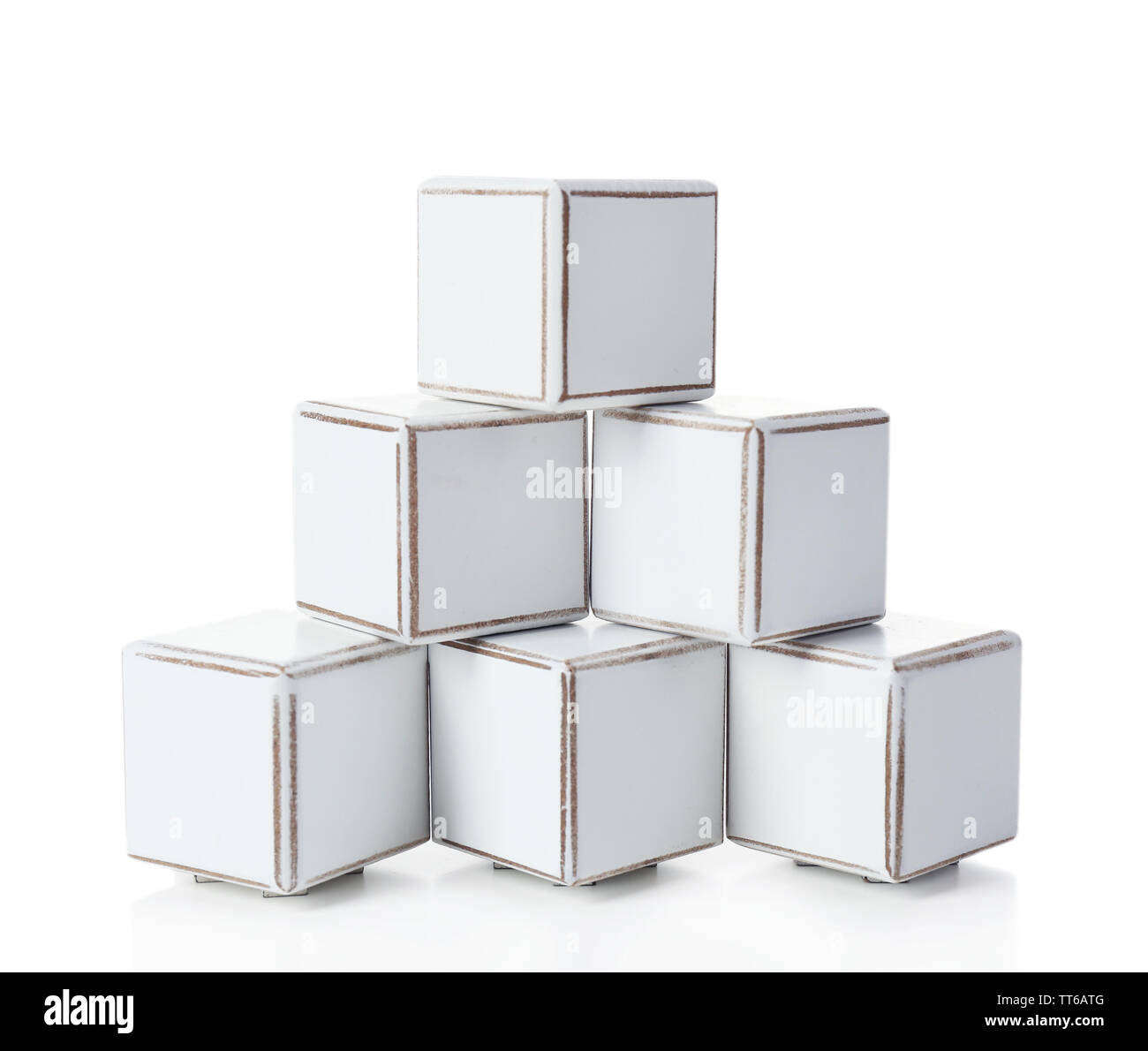 Educational cubes, isolated on white Stock Photo - Alamy
