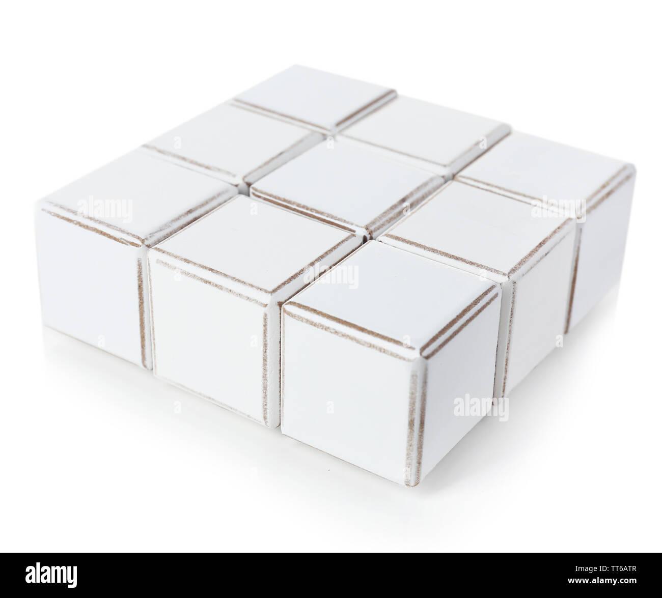 Educational cubes, isolated on white Stock Photo - Alamy