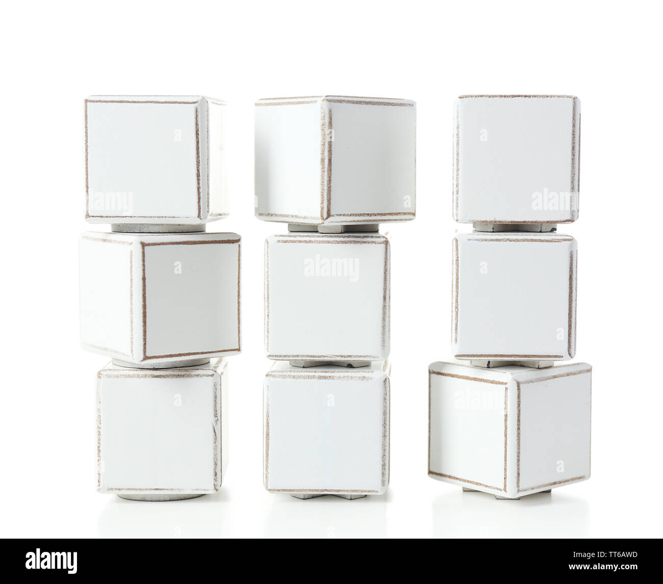 Educational cubes, isolated on white Stock Photo - Alamy