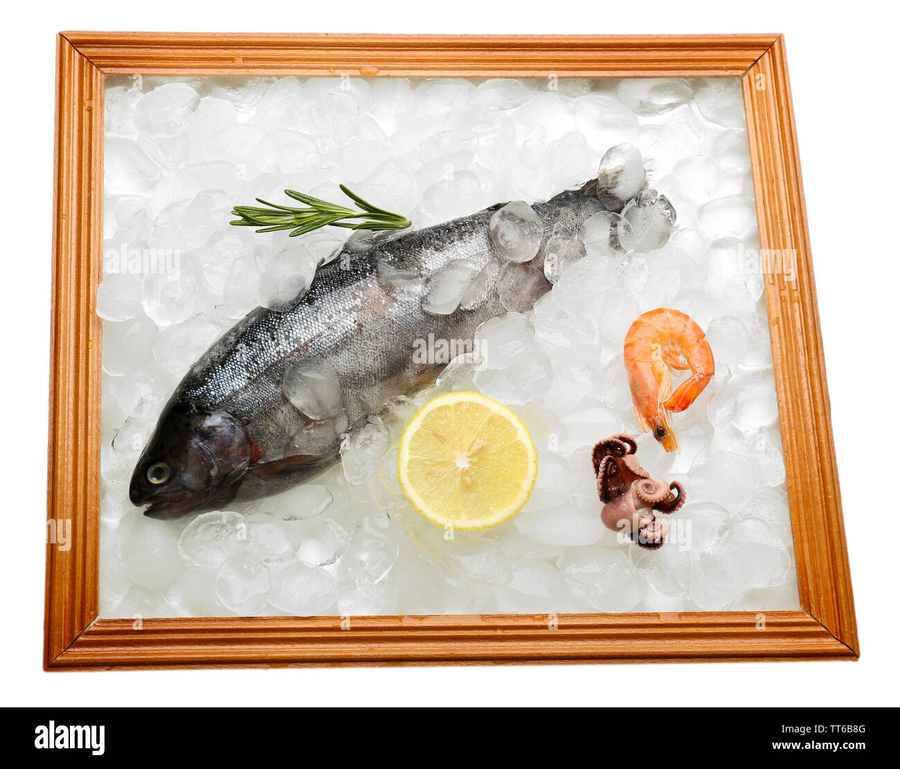 Seafood on ice market Cut Out Stock Images & Pictures - Alamy