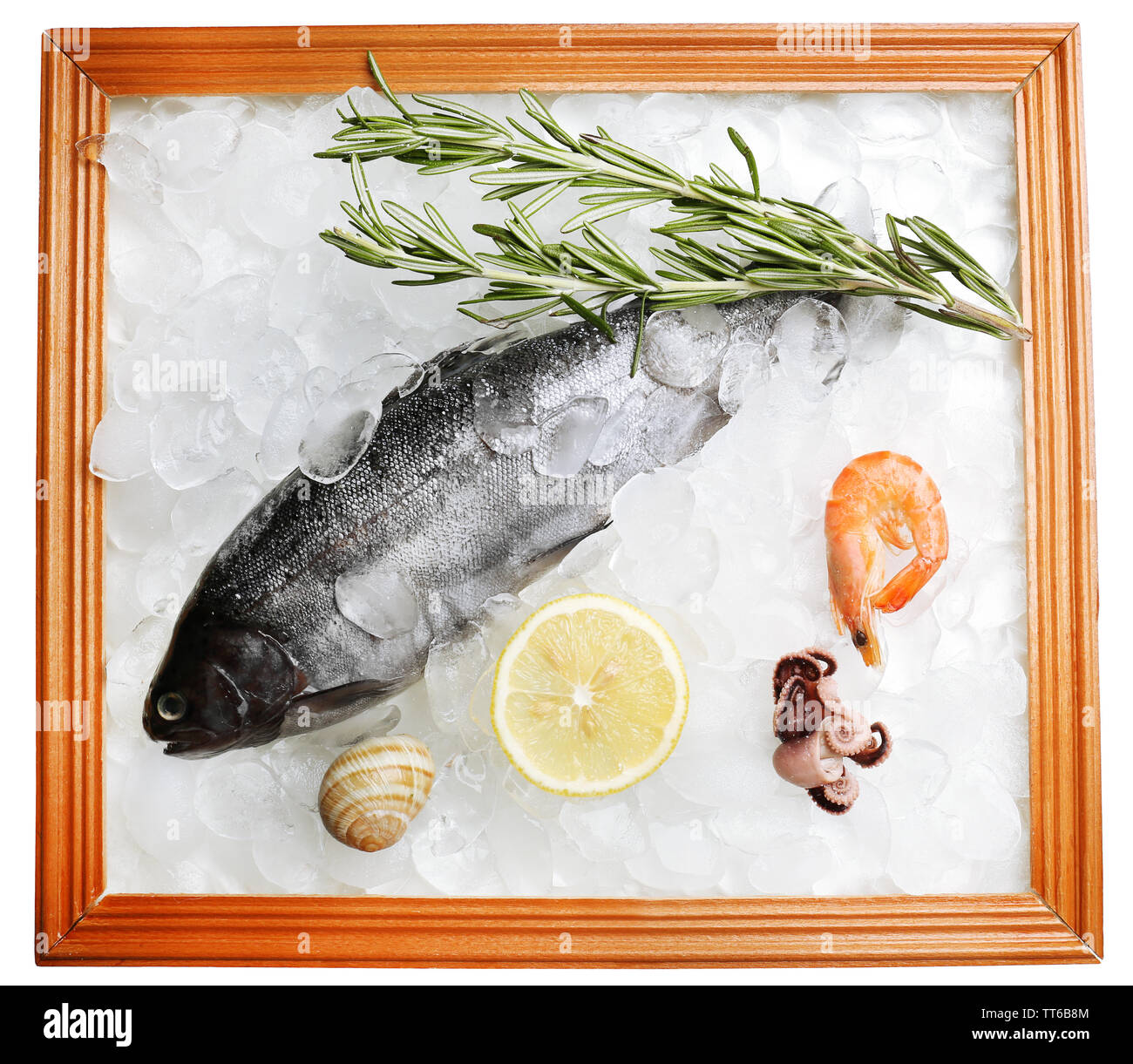 Seafood on ice market Cut Out Stock Images & Pictures - Alamy