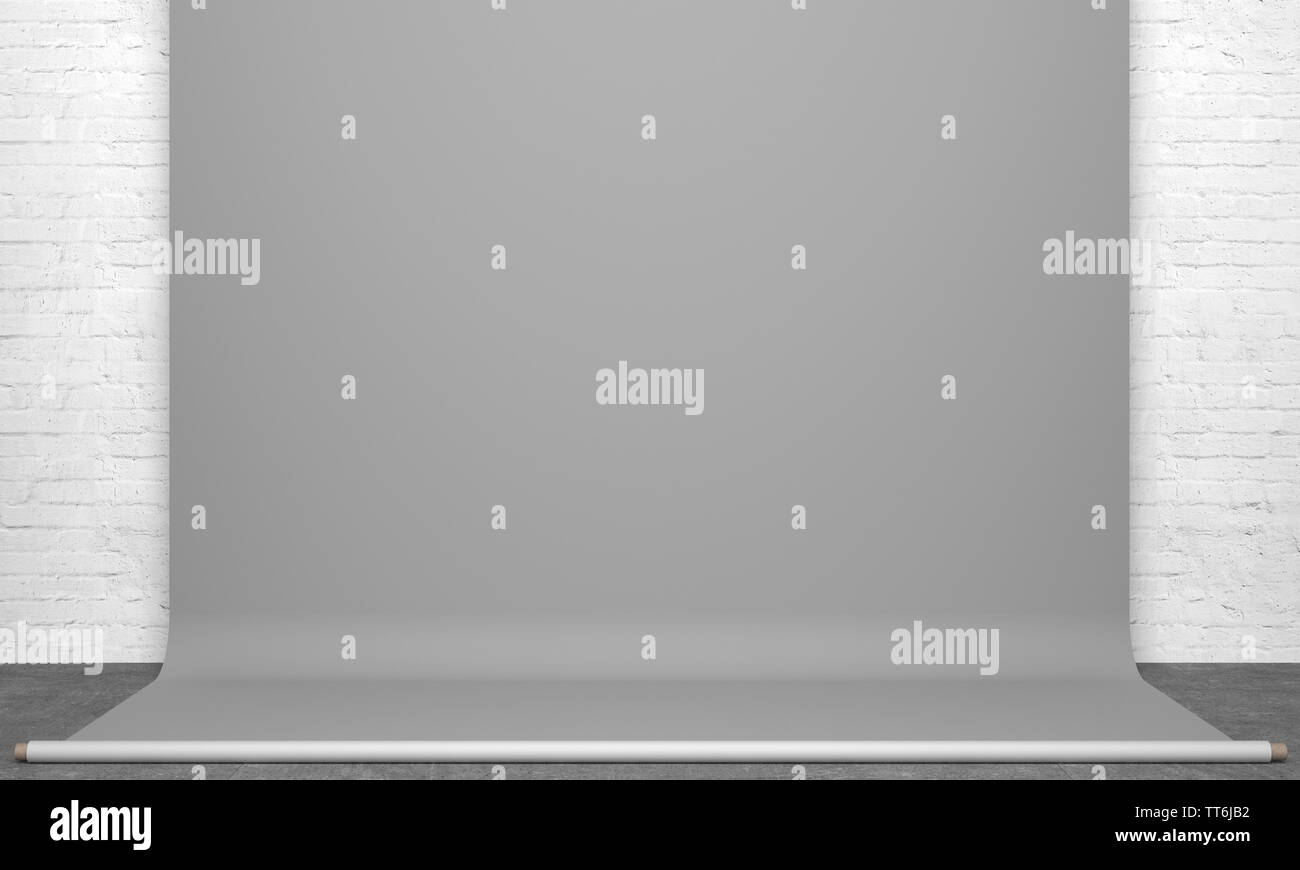 emty room with concrete wall - Illustration Stock Photo - Alamy