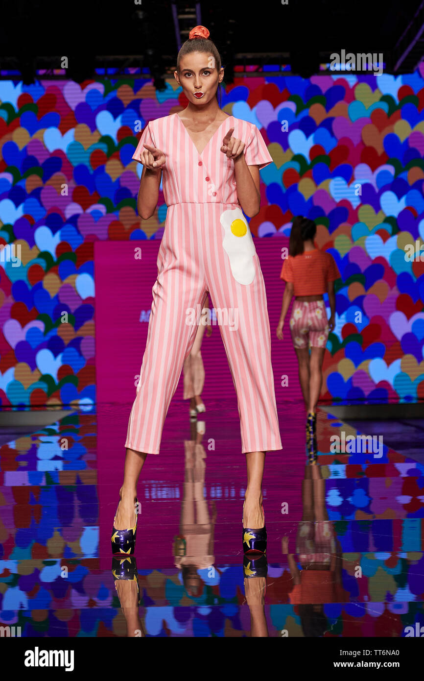 MIAMI, FL May 29-June 2. A model walks during Miami Fashion Week 2019 ...