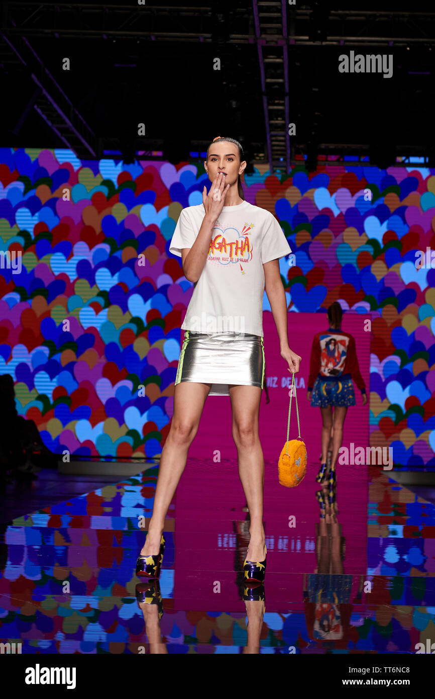 MIAMI, FL May 29-June 2. A model walks during Miami Fashion Week 2019 ...