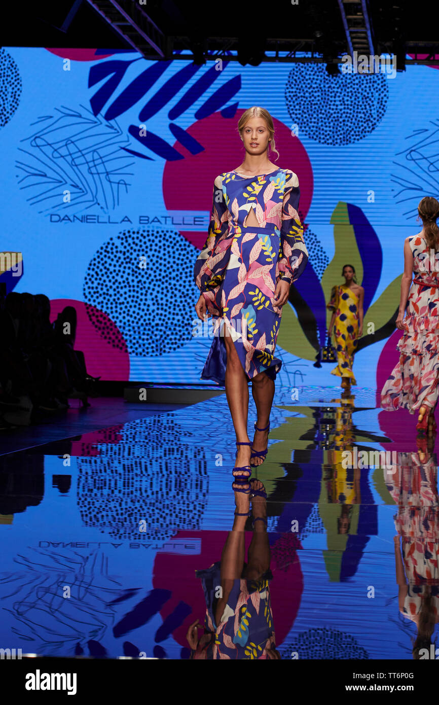 MIAMI, FL May 29-June 2. A model walks during Miami Fashion Week 2019 ...