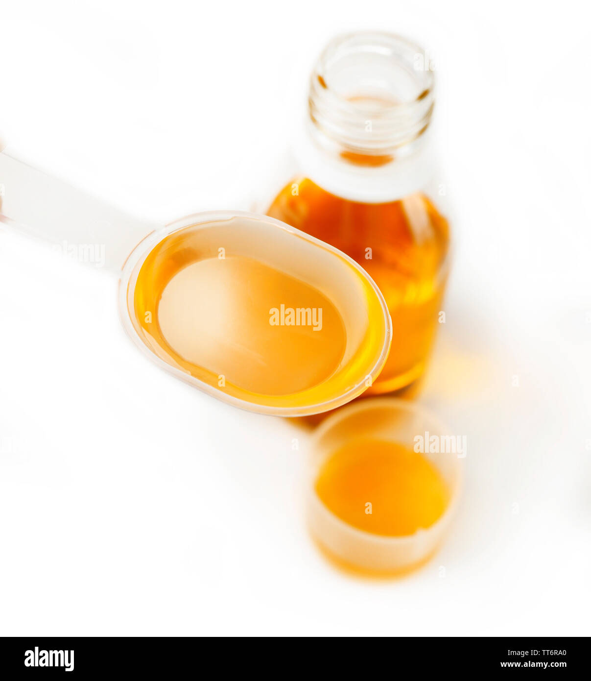 Cough syrup close-up Stock Photo - Alamy