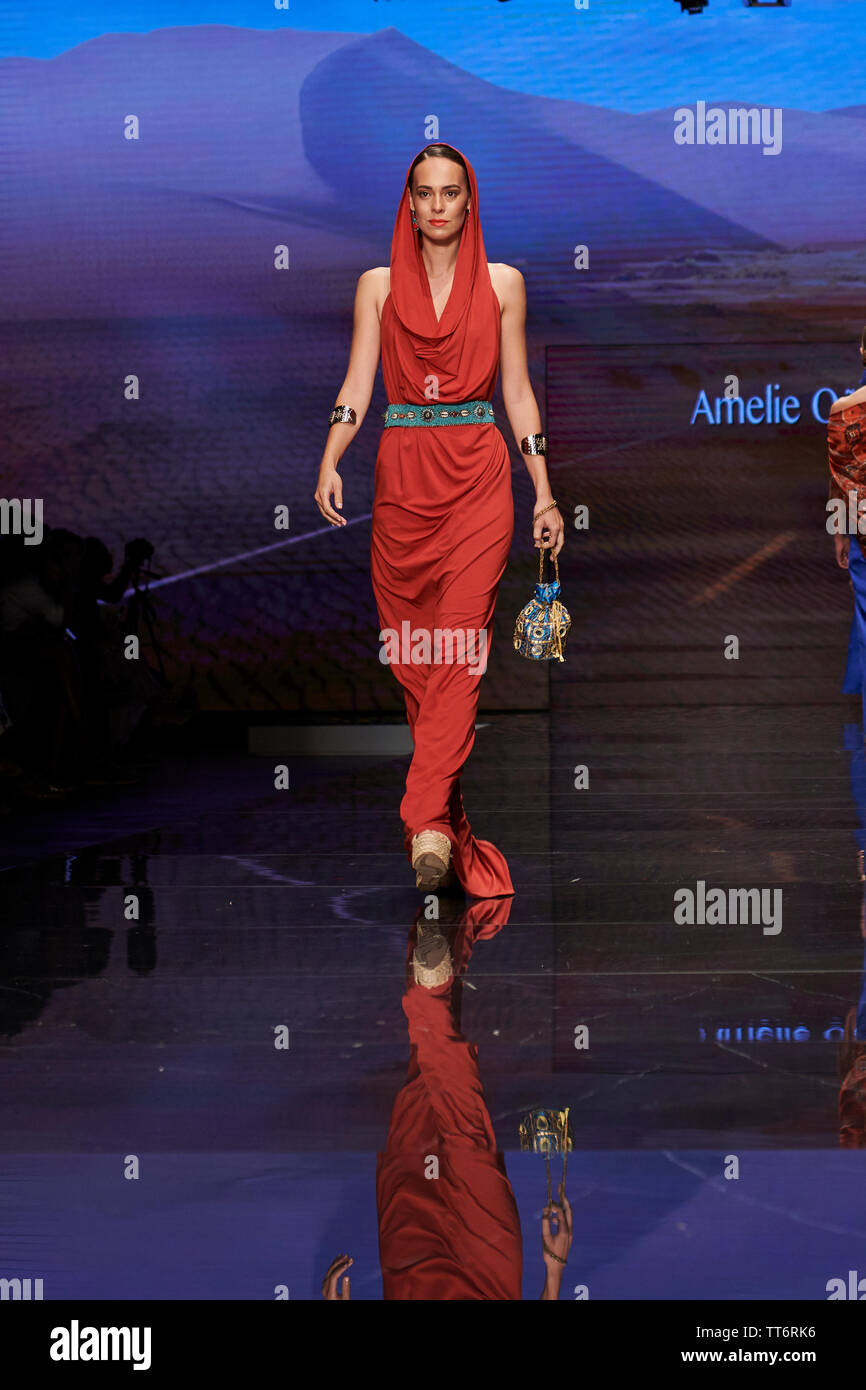 MIAMI, FL May 29-June 2. A model walks during Miami Fashion Week 2019 ...