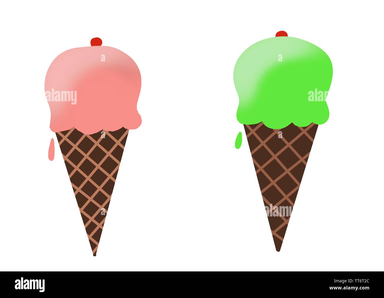 two ice creams Stock Photo - Alamy