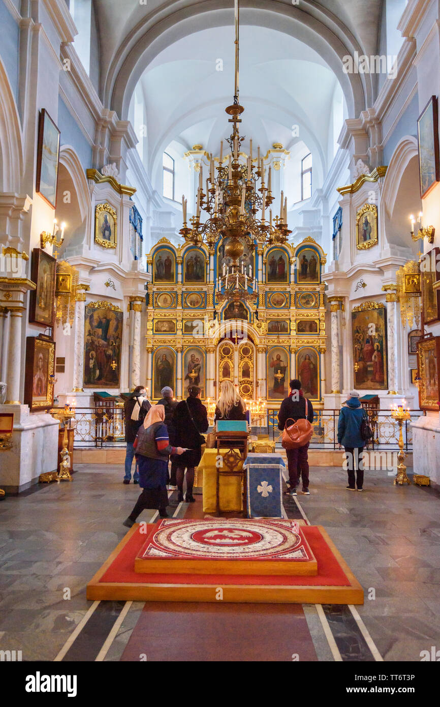 Minsk, Belarus - November 15, 2018: Interior of Cathedral Of Holy ...