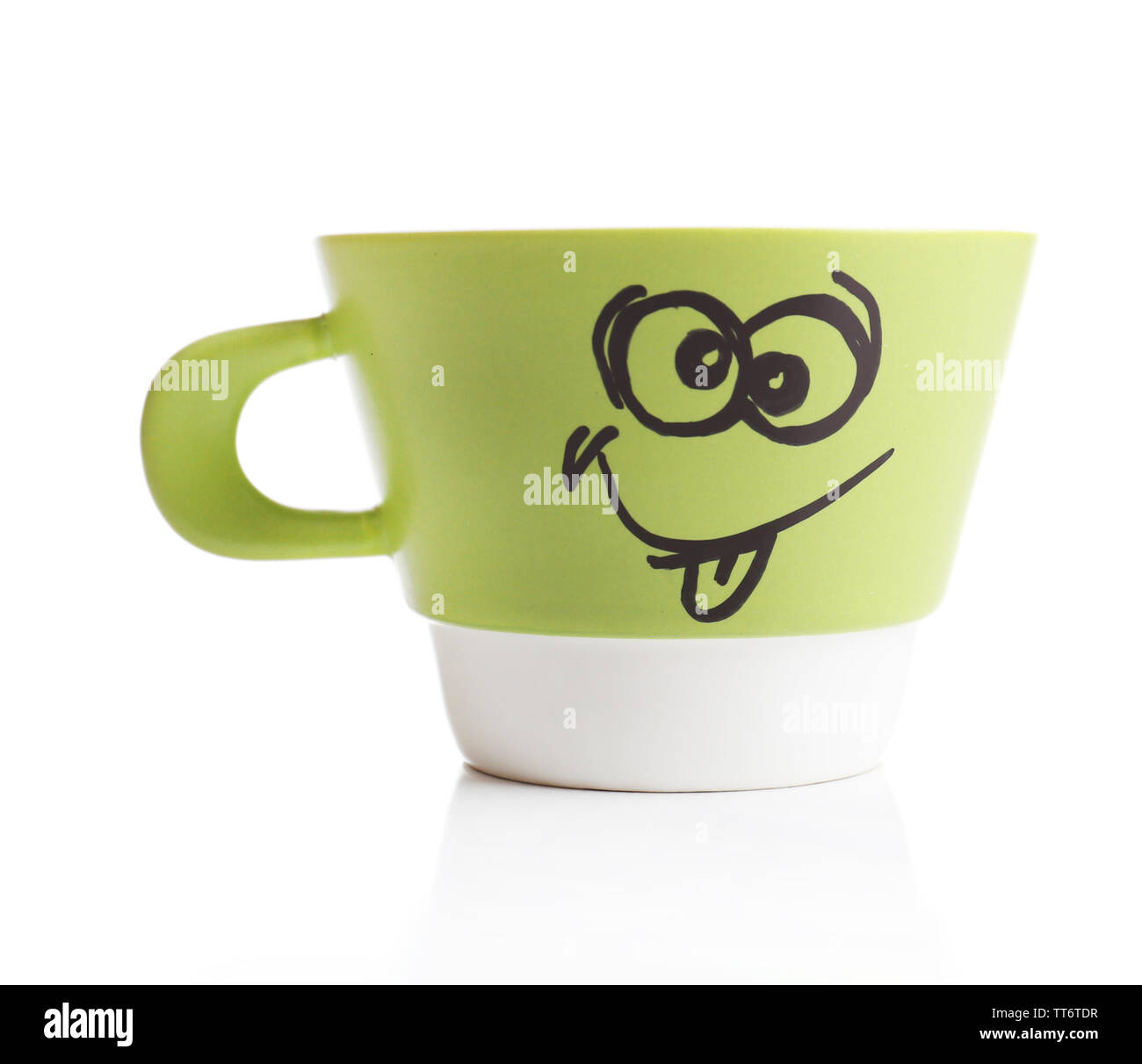 Emotional cup isolated on white Stock Photo - Alamy