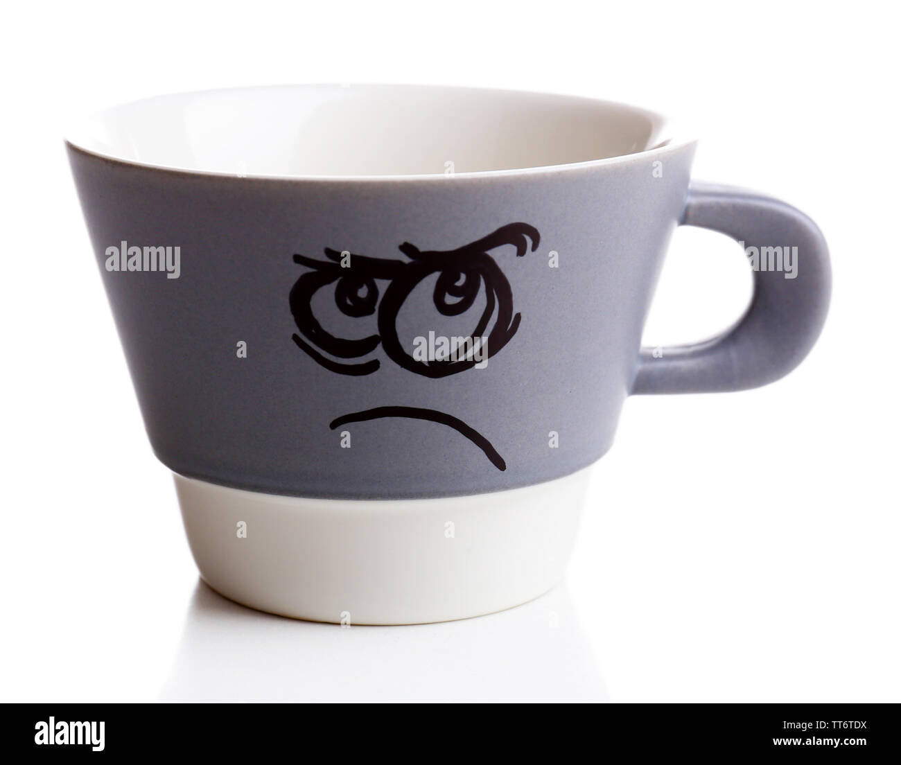 Emotional cup isolated on white Stock Photo - Alamy