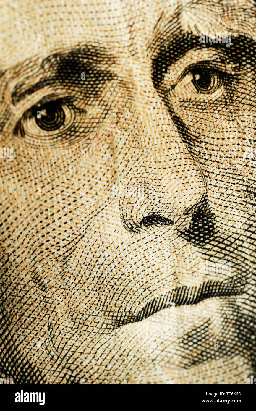 Dollar face close-up Stock Photo - Alamy