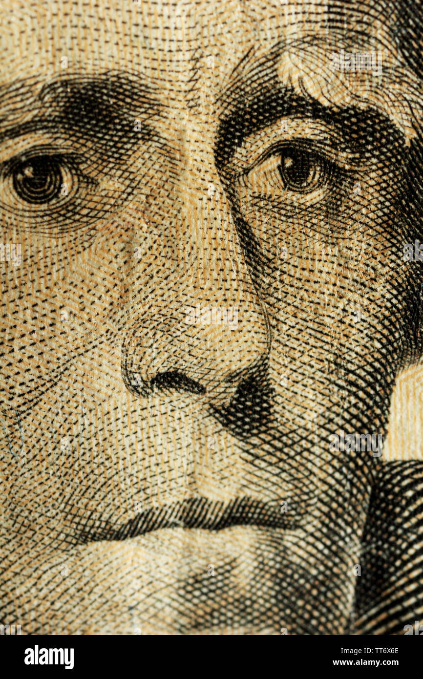 Dollar face close-up Stock Photo - Alamy