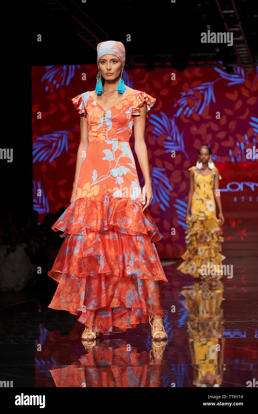 MIAMI, FL May 29-June 2. A model walks during Miami Fashion Week 2019 ...
