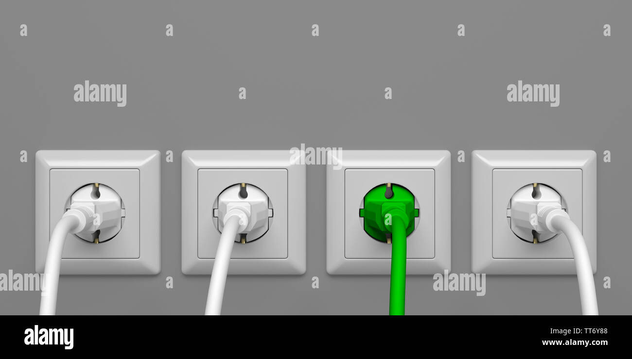 Power Plugs - Illustration Stock Photo - Alamy