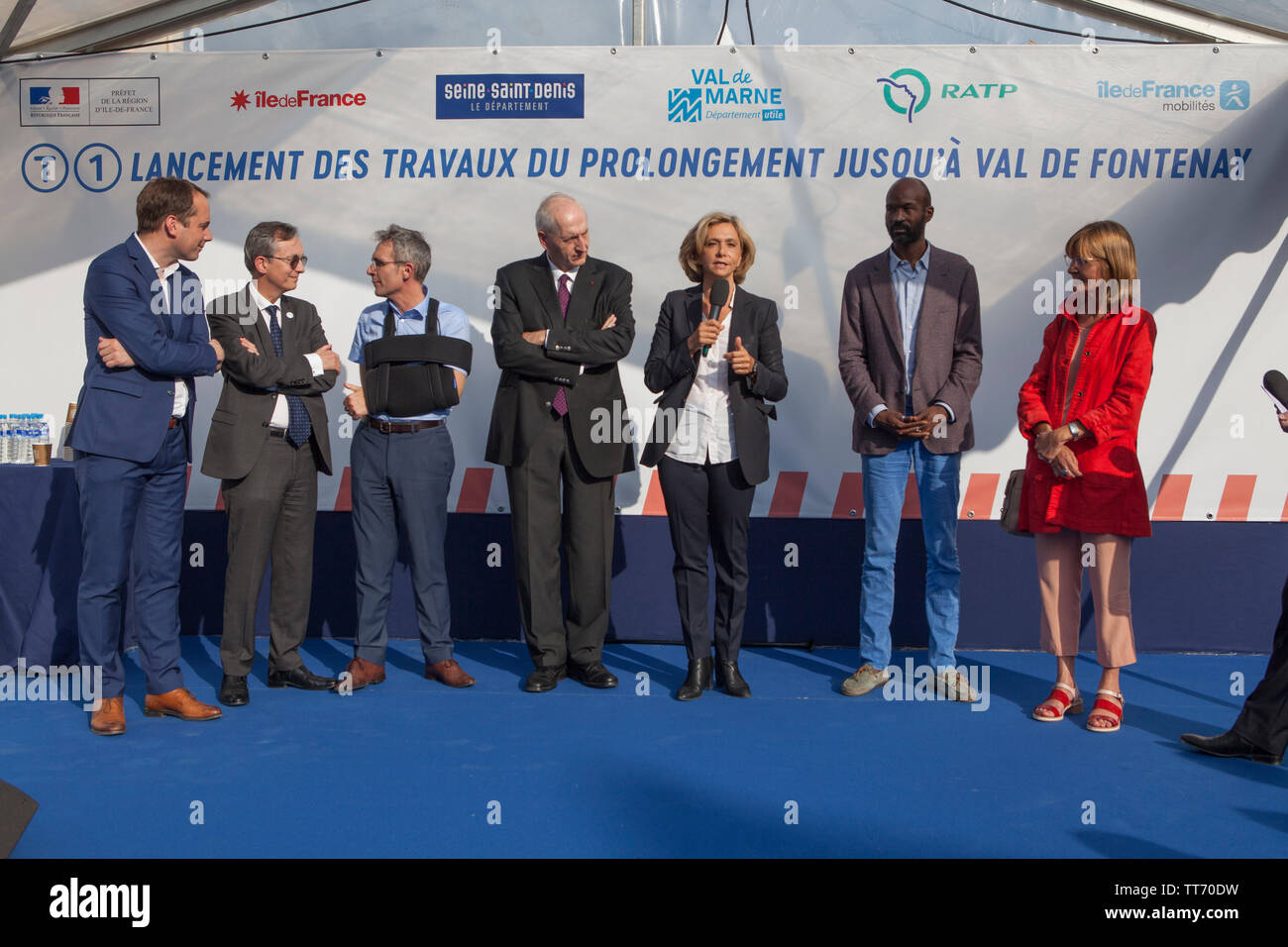 20190614 - Romainville, FRANCE : during the Inauguration of the T1 ...