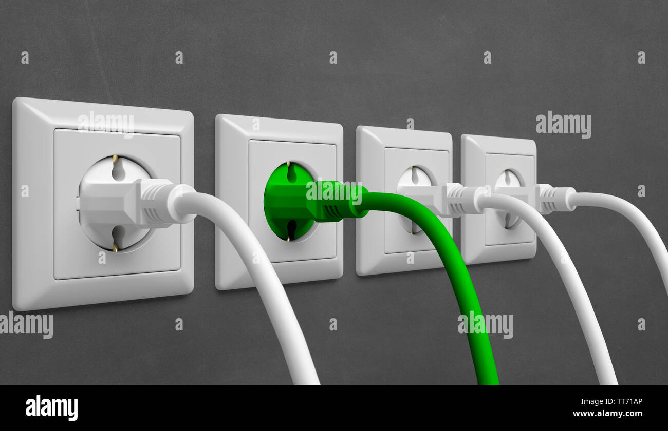 Power Plugs - Illustration Stock Photo - Alamy