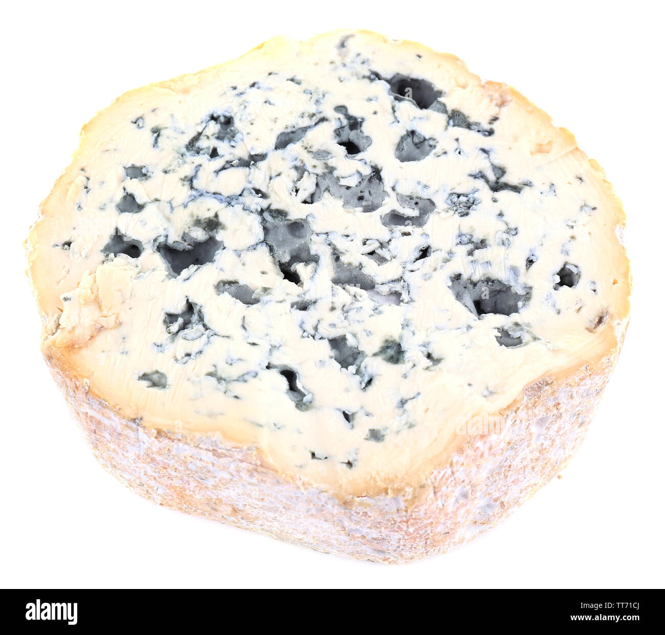 Blue cheese isolated on white Stock Photo - Alamy