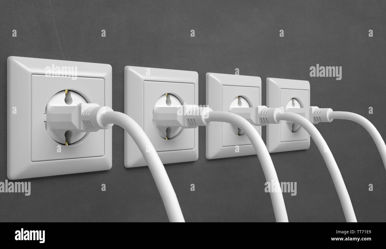 Power Plugs - Illustration Stock Photo - Alamy